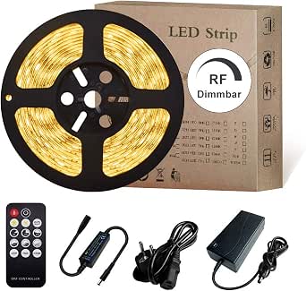 LED-remsa ljus LED-list, dimbar LED-remsa 5 m full kit, 300 SMD 5050 ...