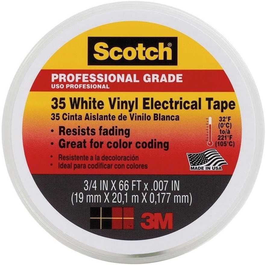 Amazon.com: 3M 10828 Scotch 35 Vinyl Electrical Color Coding Tape, 3/4 ...