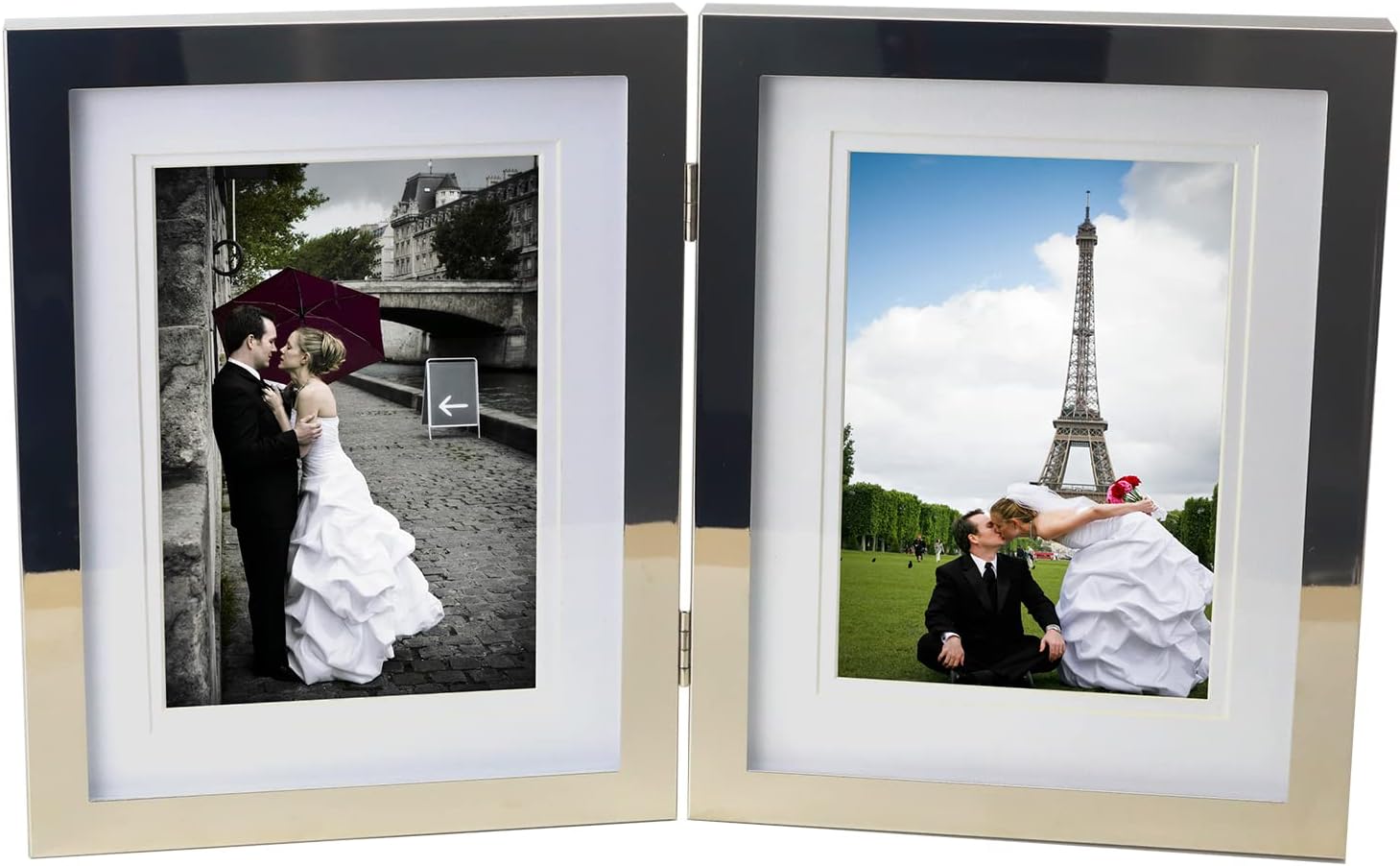 Amazon.com - YiPinYin Premium Metal Hinged Double Frames 5x7'' or 4x6 ...
