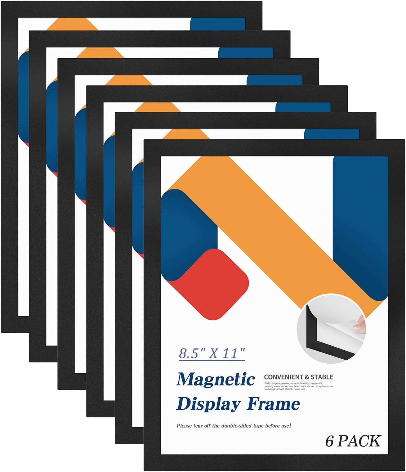 Amazon.com : Relx 6 Pcs 8.5 x 11'' Self-Adhesive Magnetic Wall Signs ...