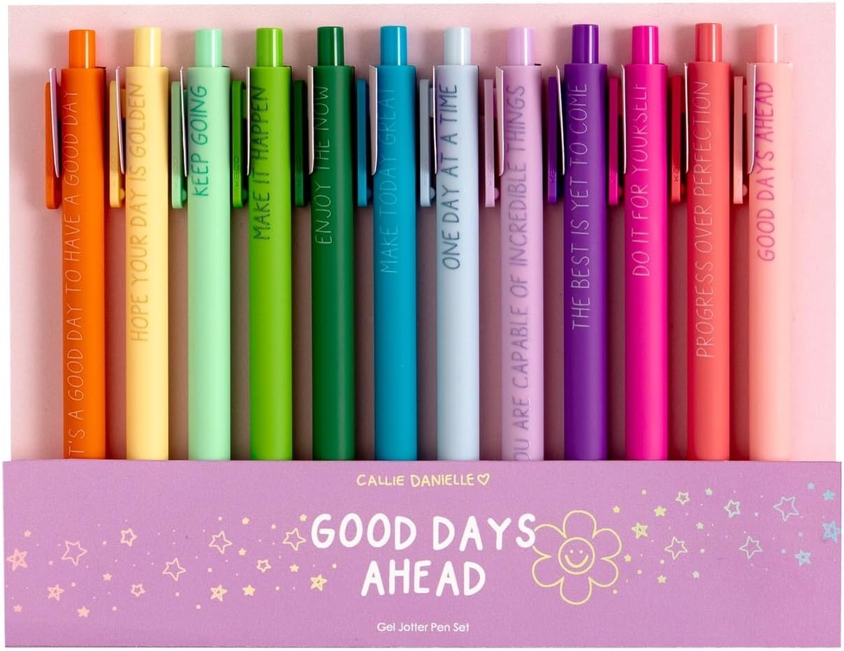 Amazon.com: Callie Danielle Good Days Ahead Gel Ink Pen Set, 12 Click ...