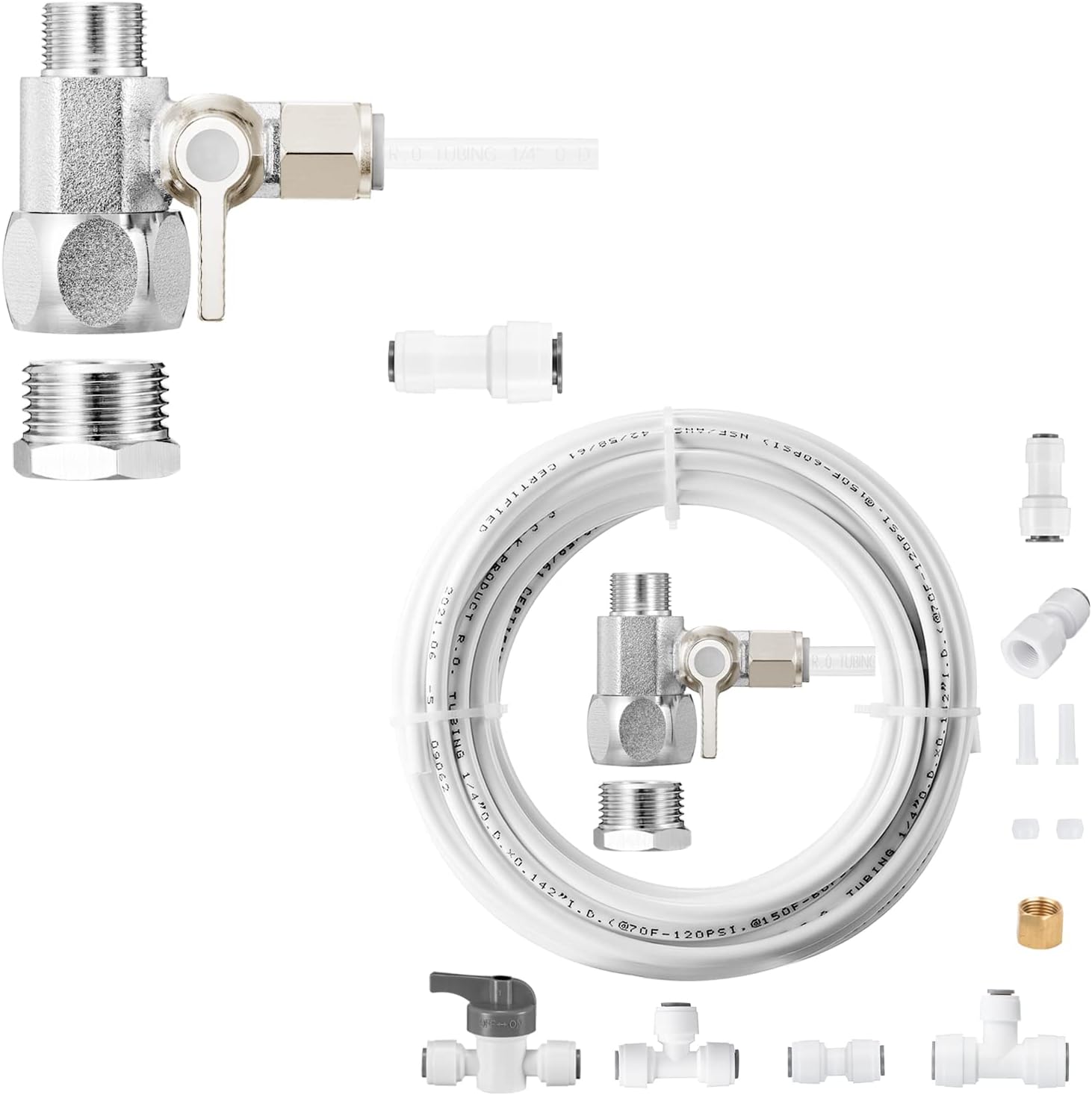 Amazon.com: Feed Water Adapter - Water Line Splitter 3/8"x3/8"x1/4" or ...