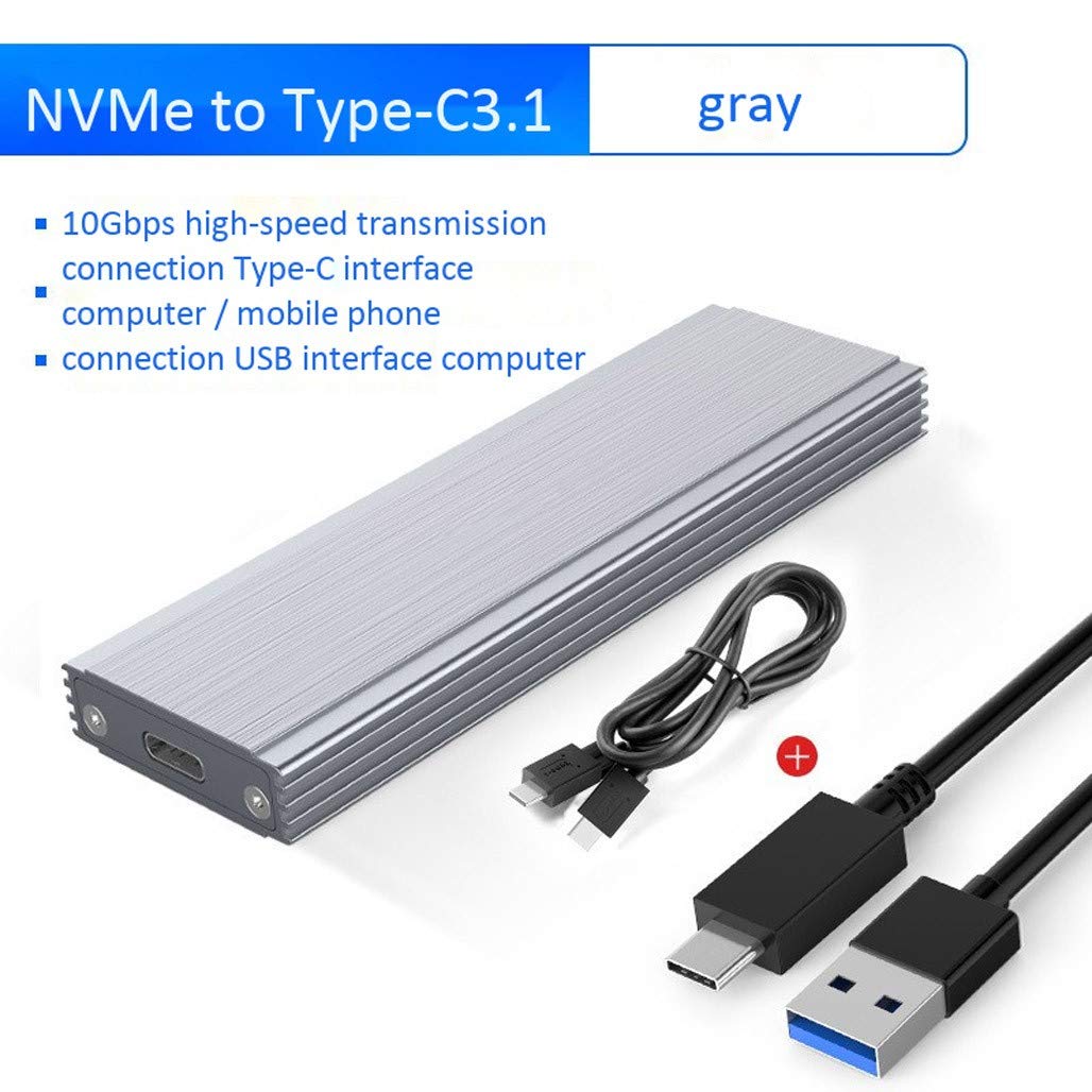 Buy HWENJ NVME M.2 SSD Enclosure Case USB3.1 GEN2 10Gbps SSD Mobile ...