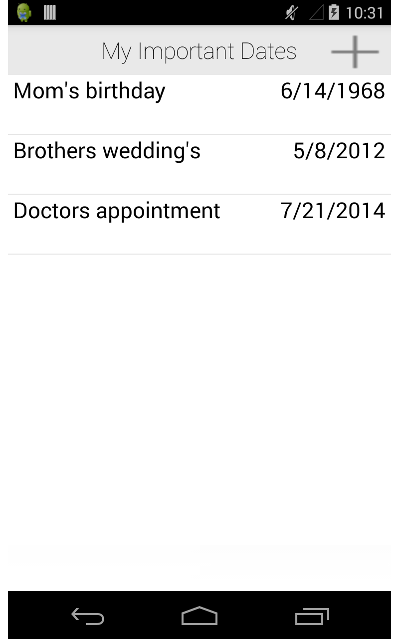 My Important Dates - App on Amazon Appstore