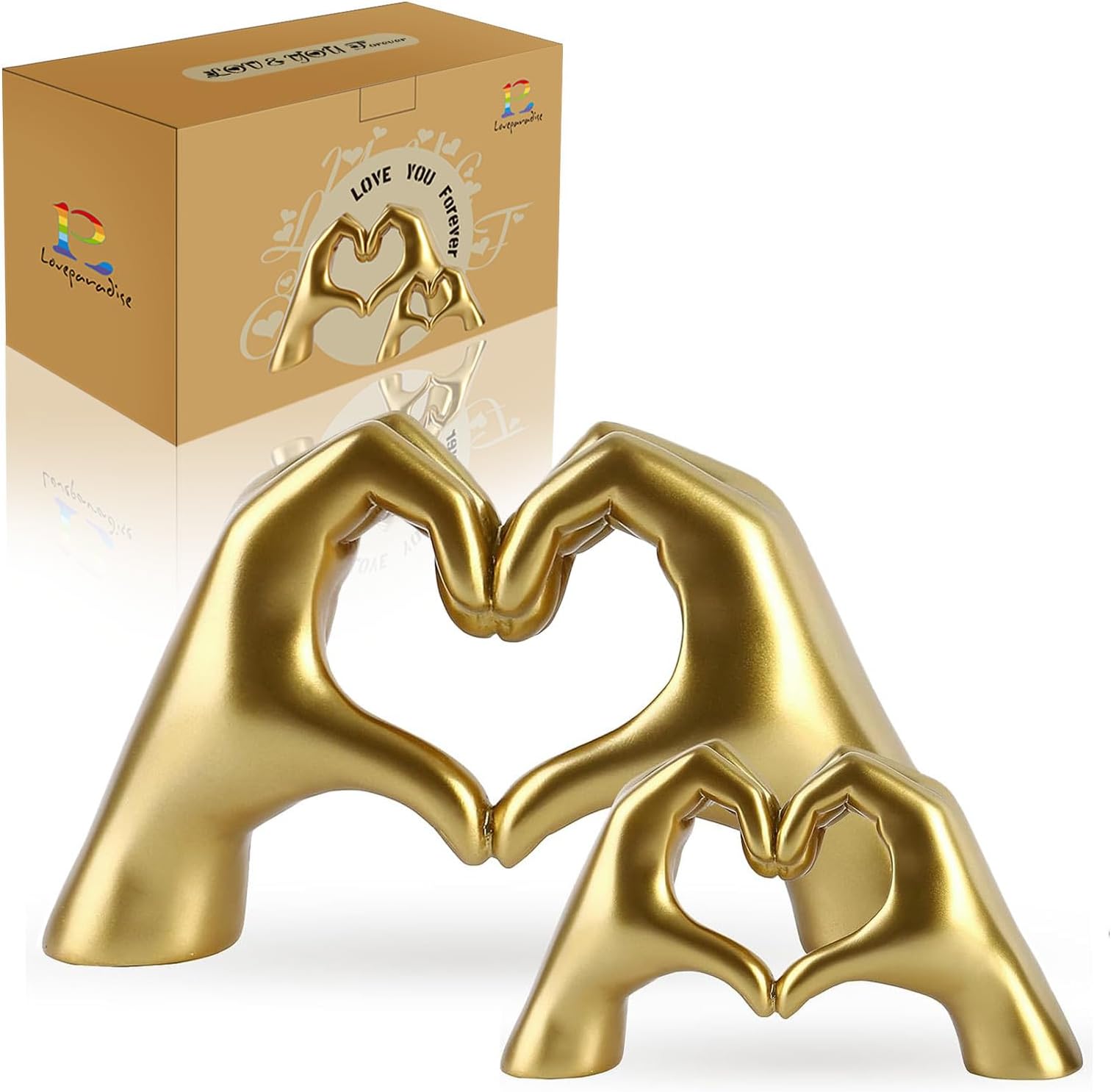 Amazon.com: Hydroponics Vase Red Heart Figurine Ceramic Heart Statue ...