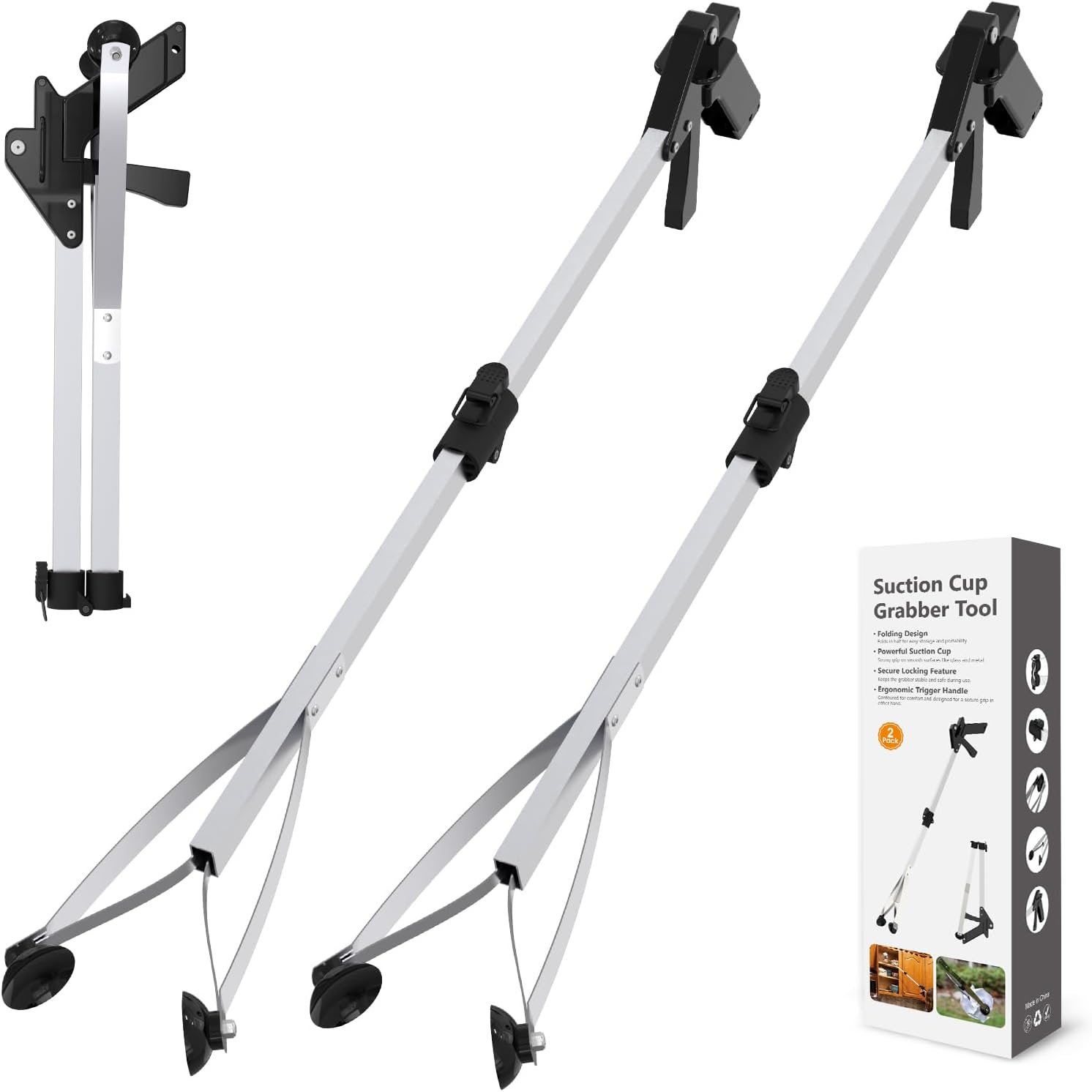 Amazon.com: REWKCY 32" Grabber Reacher Tool, 2-Pack Foldable Heavy Duty Reacher Grabber Pickup ...