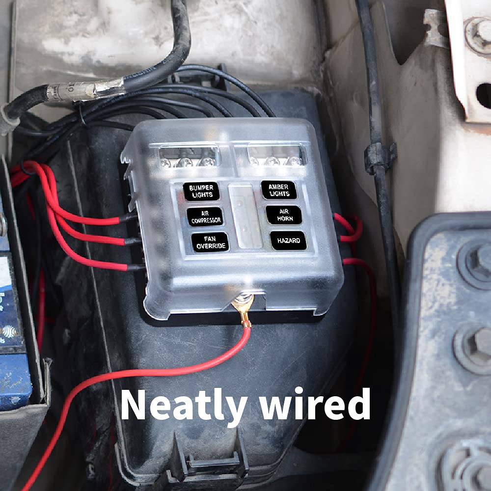 Snapklik.com : Fuse Block, 12-24V Marine Fuse Block Waterproof Boat ...