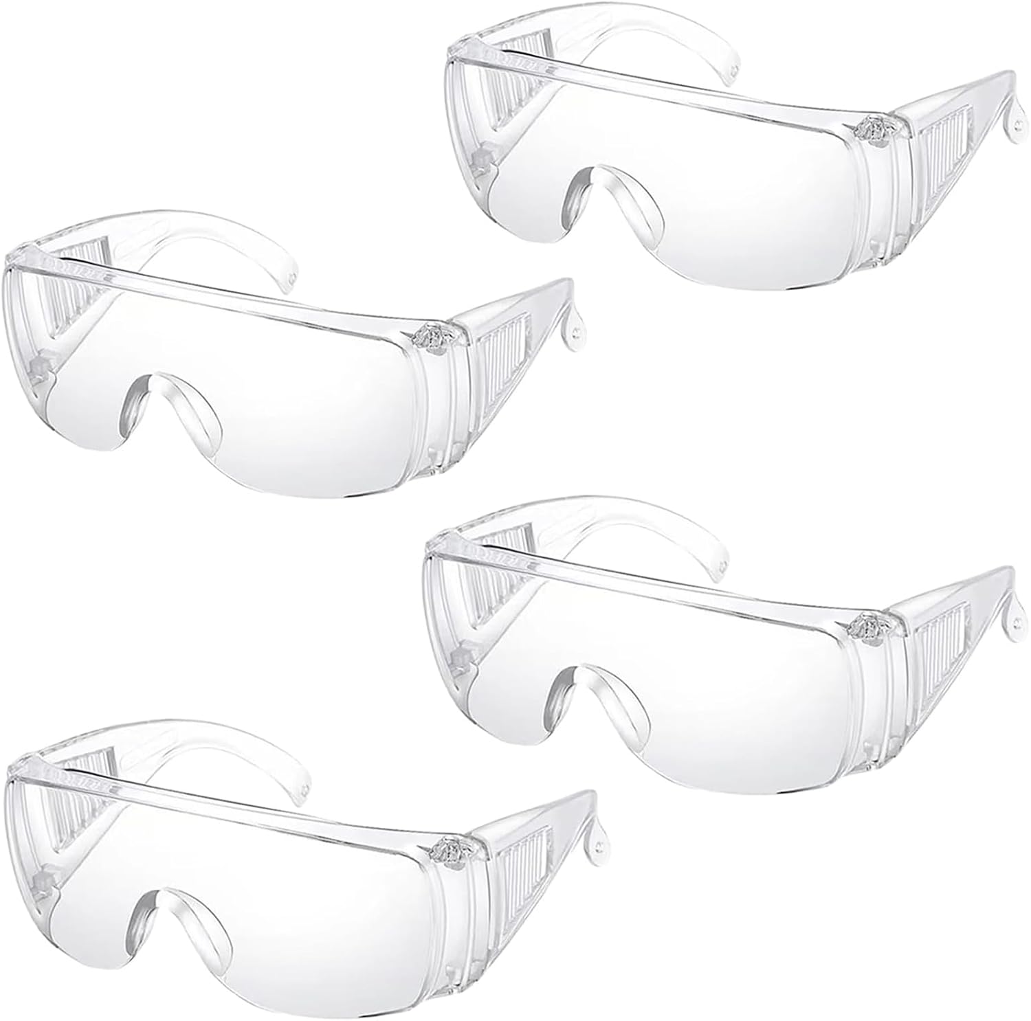 4 Pcs Safety Glasses, Safety Goggles, Transparent Protective Glasses ...