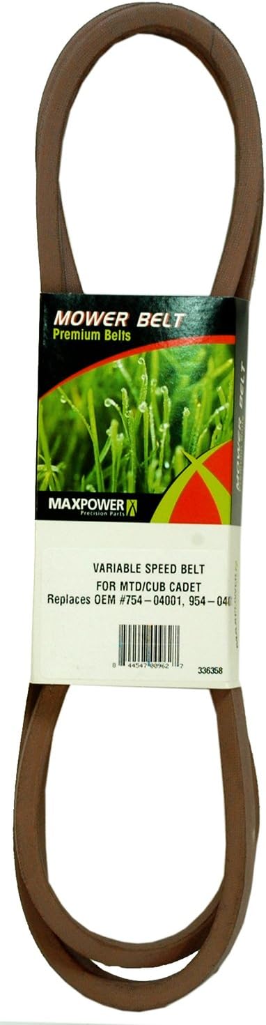 Amazon.com : Maxpower 336358 V-Belt for MTD/Cub Cadet/Troy-Bilt Models ...