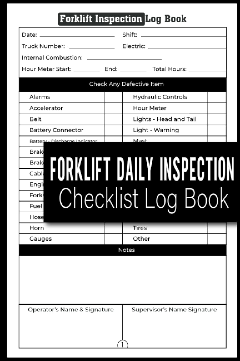 Daily Forklift Inspection Checklist Log Book Forklift Safety daily-forklift-inspection-checklist-log-book-forklift-safety