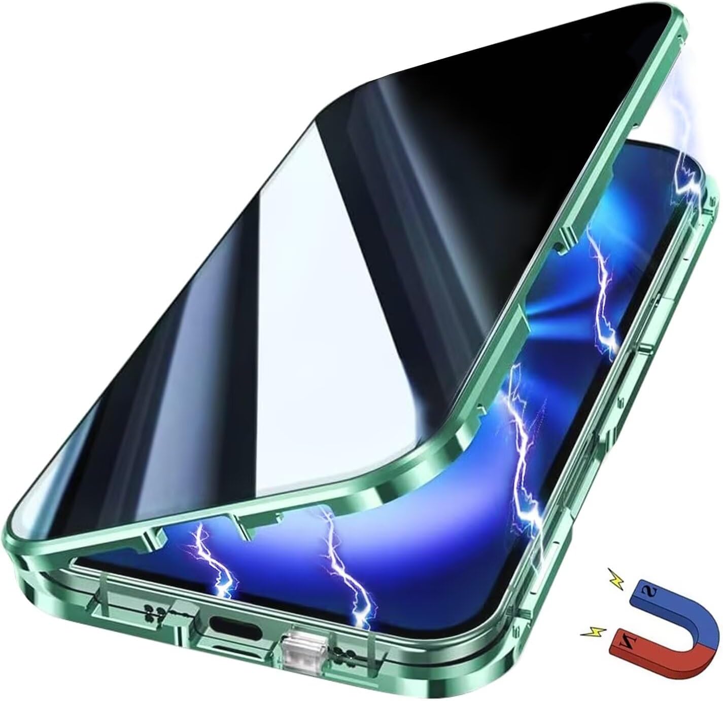 Protective Case for Huawei P30 Pro, 360 Degree Privacy, Front and Back Tempered Glass Cover ...