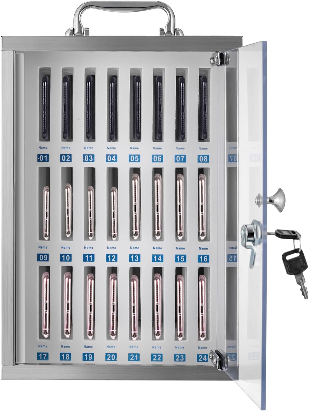 Amazon.com: Fifizoo 24 Slot Cell Phones Storage Cabinet, Stainless ...