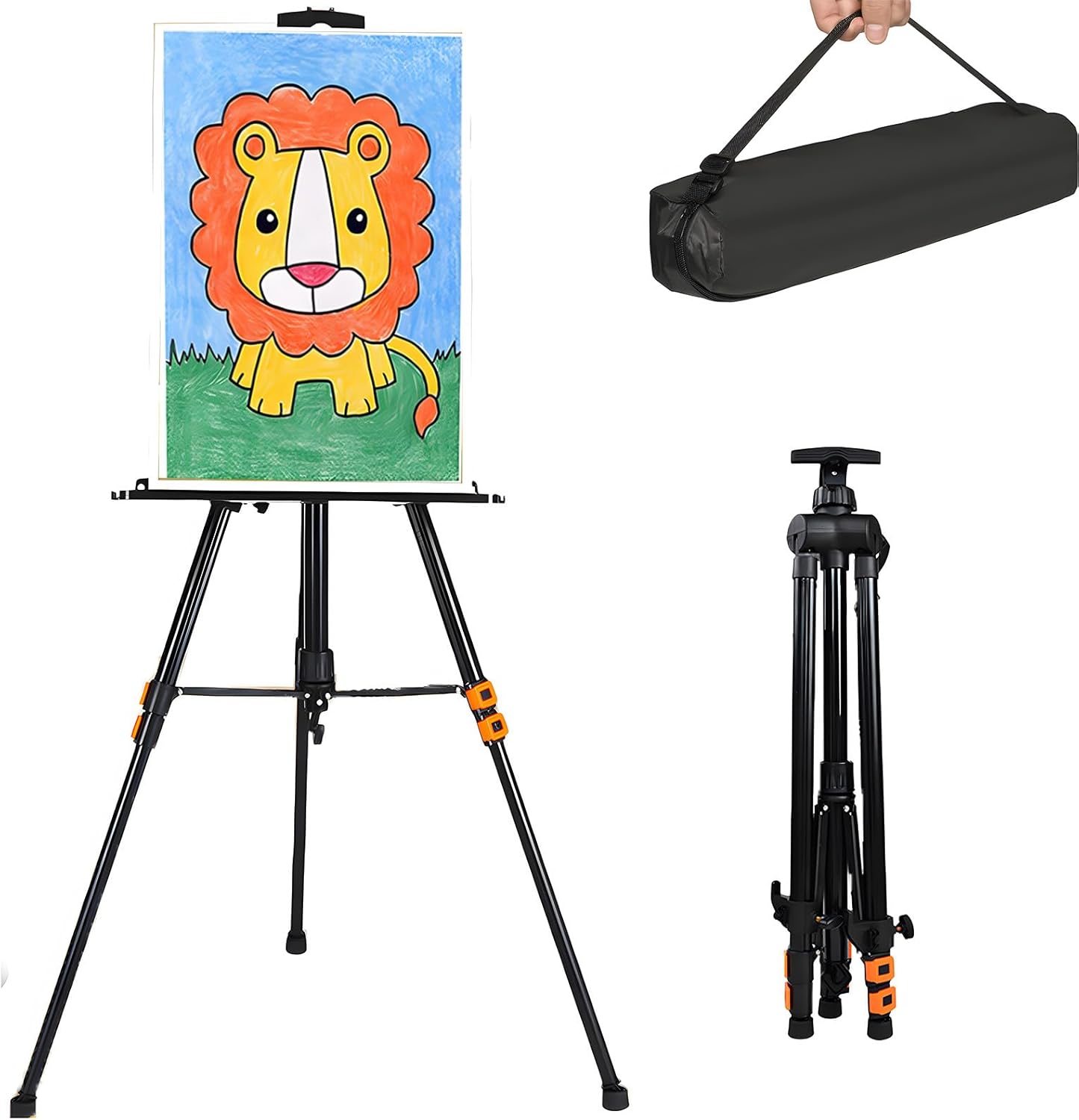 Amazon.com: Portable Artist's Easel Stand - Metal Tripod Adjustable ...