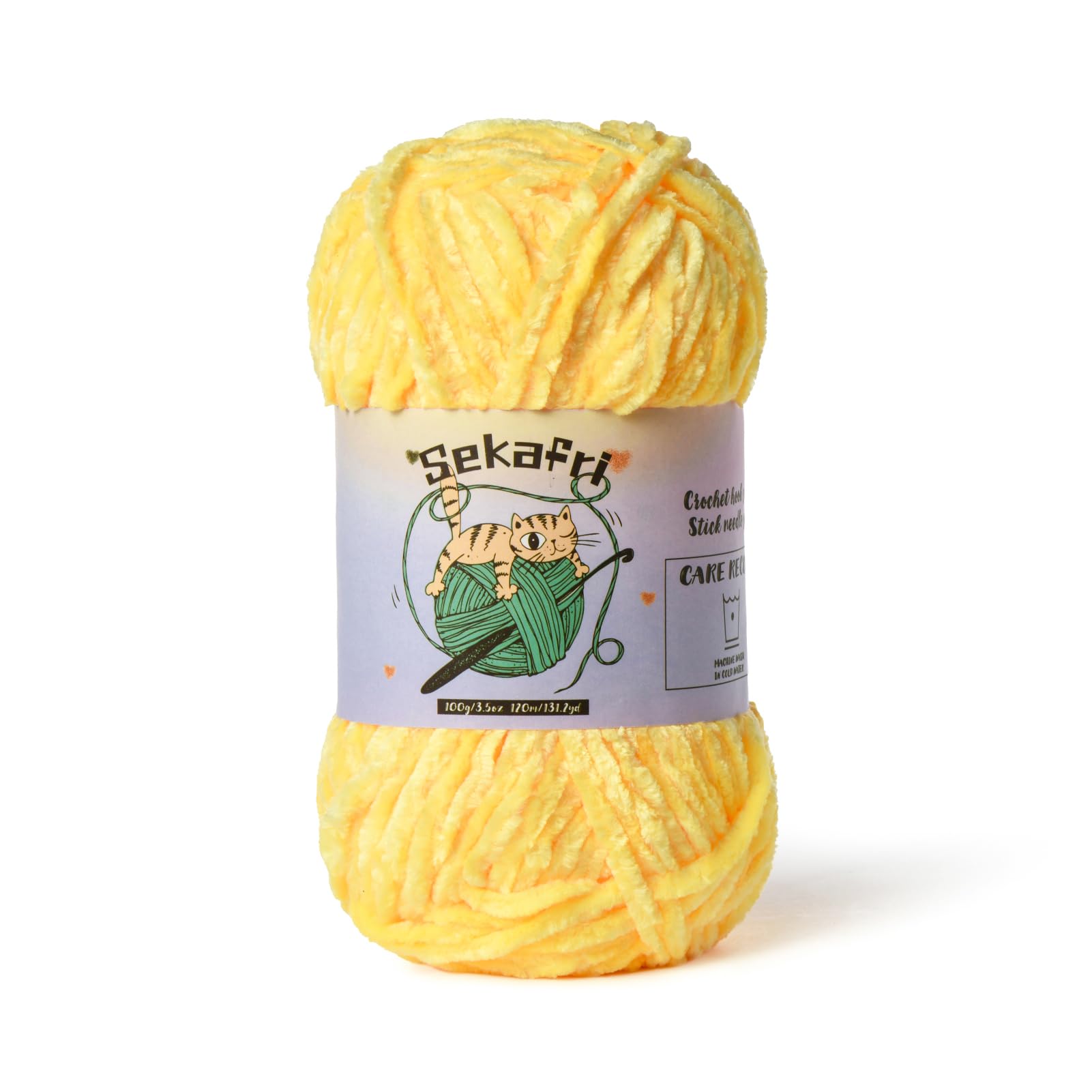 Amazon.com: Fuzzy Chenille Yarn for Crocheting,Velvet Baby Blanket Yarn ...