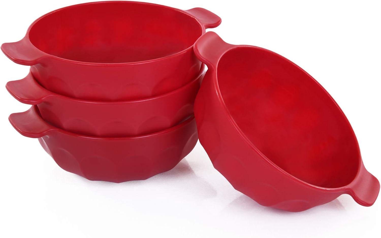 Amazon.com: Mintra Colorful Unbreakable Plastic Bowl 4pk - (Small with ...
