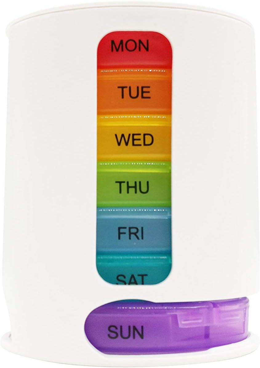 Amazon.com: PuTwo Pill Box 7 Days Stackable Pill Tower Weekly Portable ...