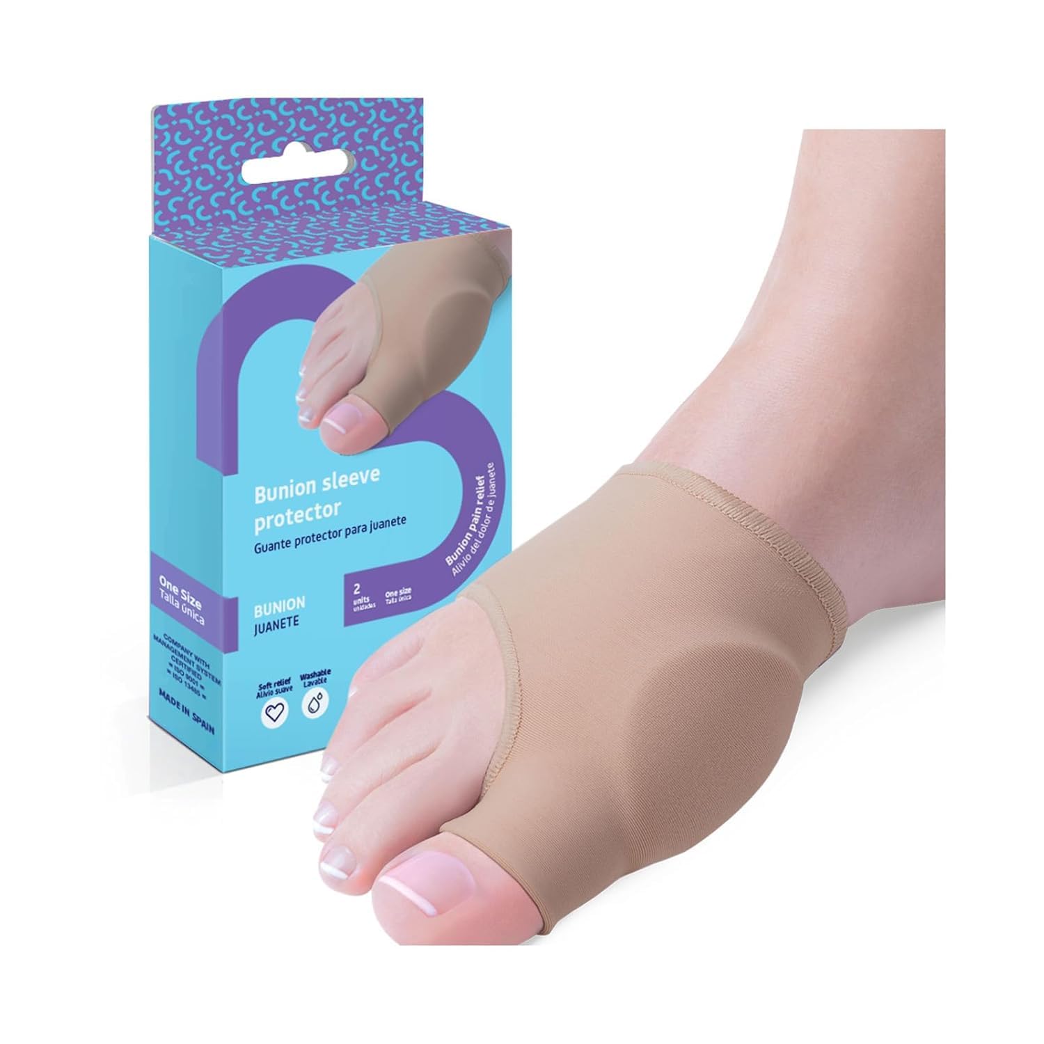 Amazon.com: NAICARE Bunion Relief Stretch Sleeve, 2 Pack. With Gel Pad ...