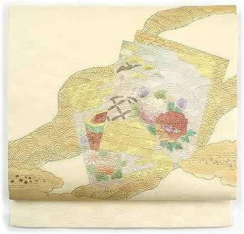 Amazon | 【11000円】名古屋帯 幅30.5cm 長さ365cm 未使用品 レディース 正絹（シルク） 秋冬春用 黄色地 螺鈿 リサイクル リメイク リユース | 帯 通販