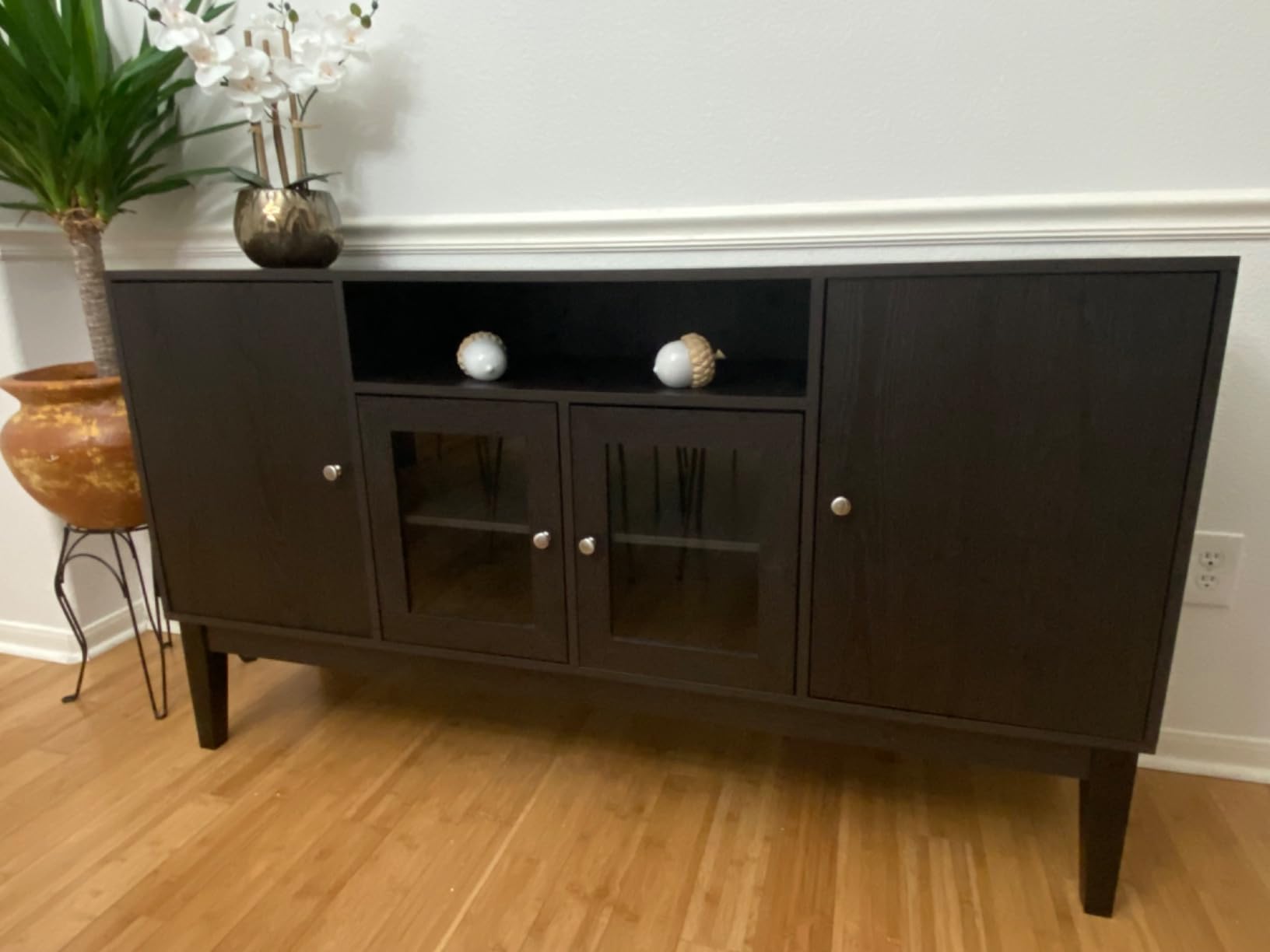 $45/mo - Finance 60" Modern Solid Wood Sideboard Buffet Table Storage ...
