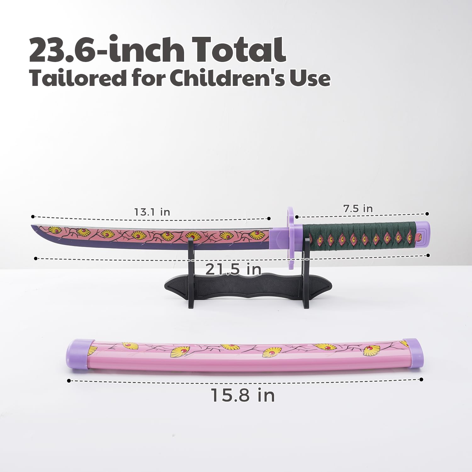 Snapklik.com : Zisu Kokushibo Sword - 23.6" Short Katana Replica For ...