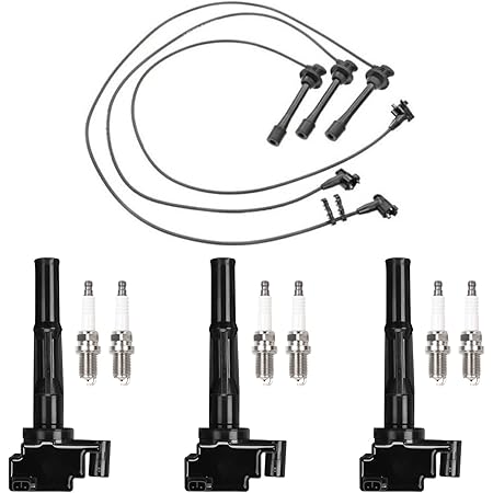 Amazon.com: ENA Set of 3 Ignition Coil Pack with 6 Platinum Spark Plug and 3 Wire Set Compatible ...