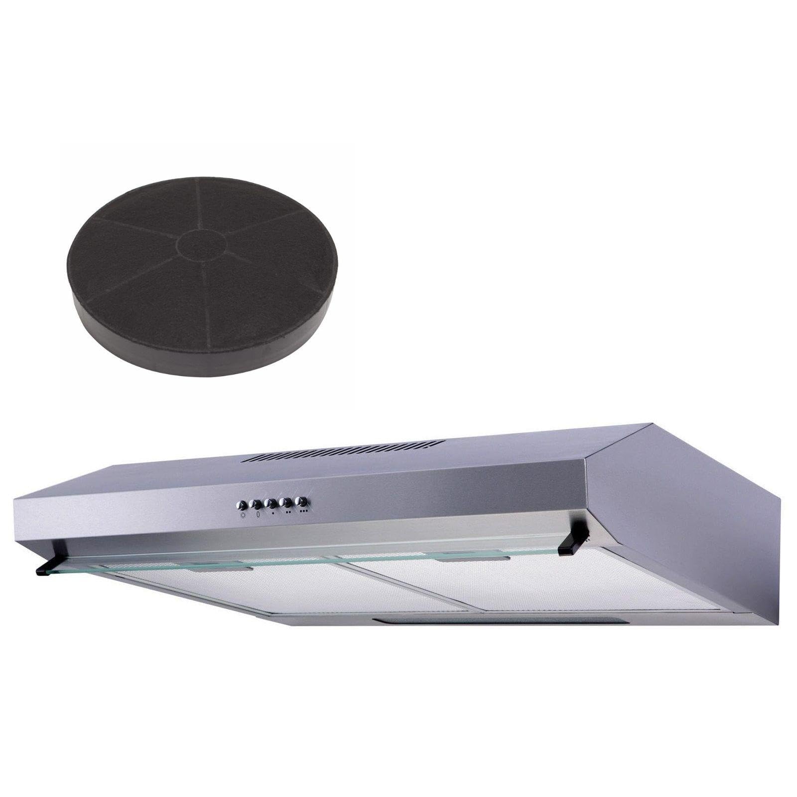 SIA VSR60SS 60cm Stainless Steel Visor Cooker Hood Extractor Fan ...