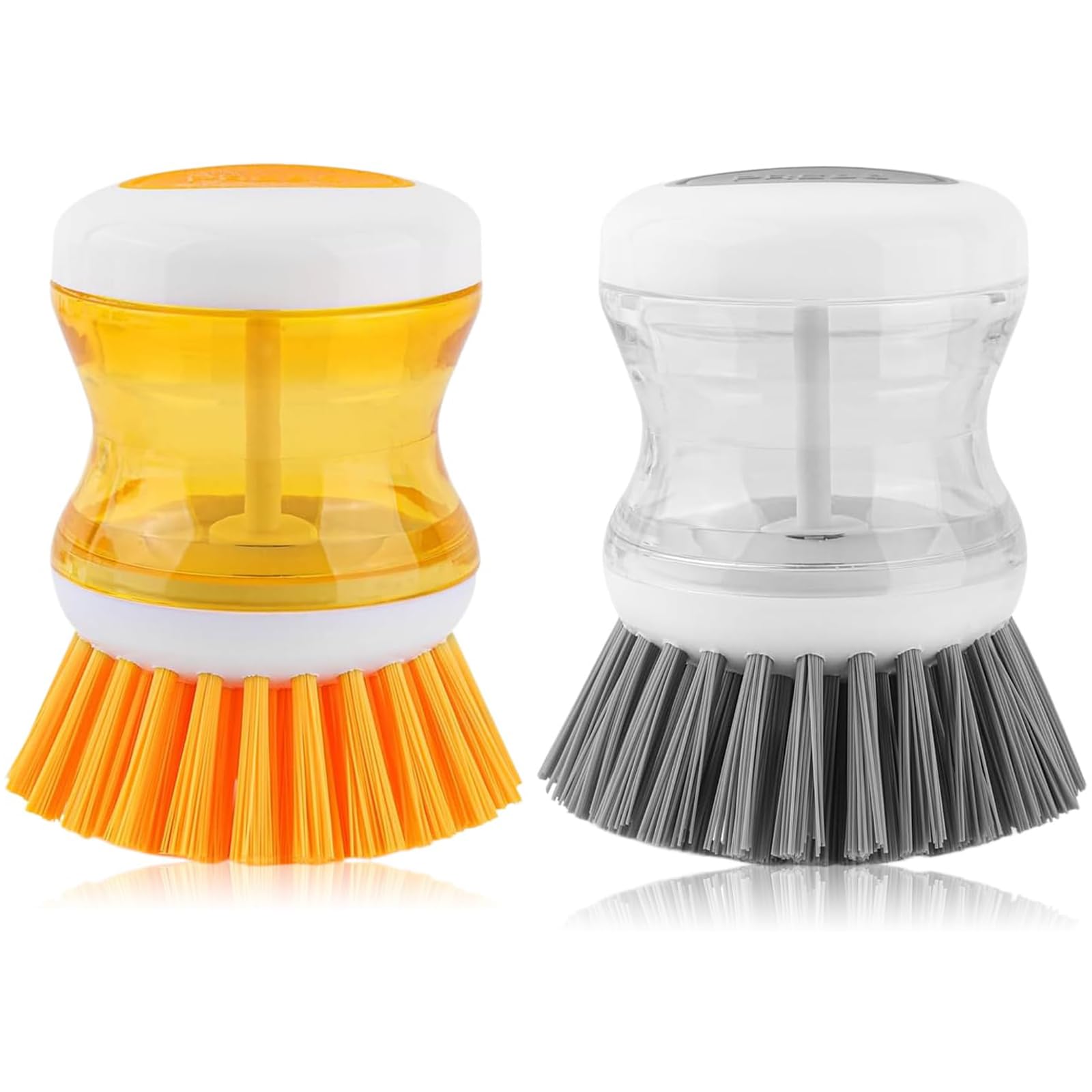 2 Pcs Soap Dispensing Dish Brush, Dish Brush 2 in 1 Multifunctional ...