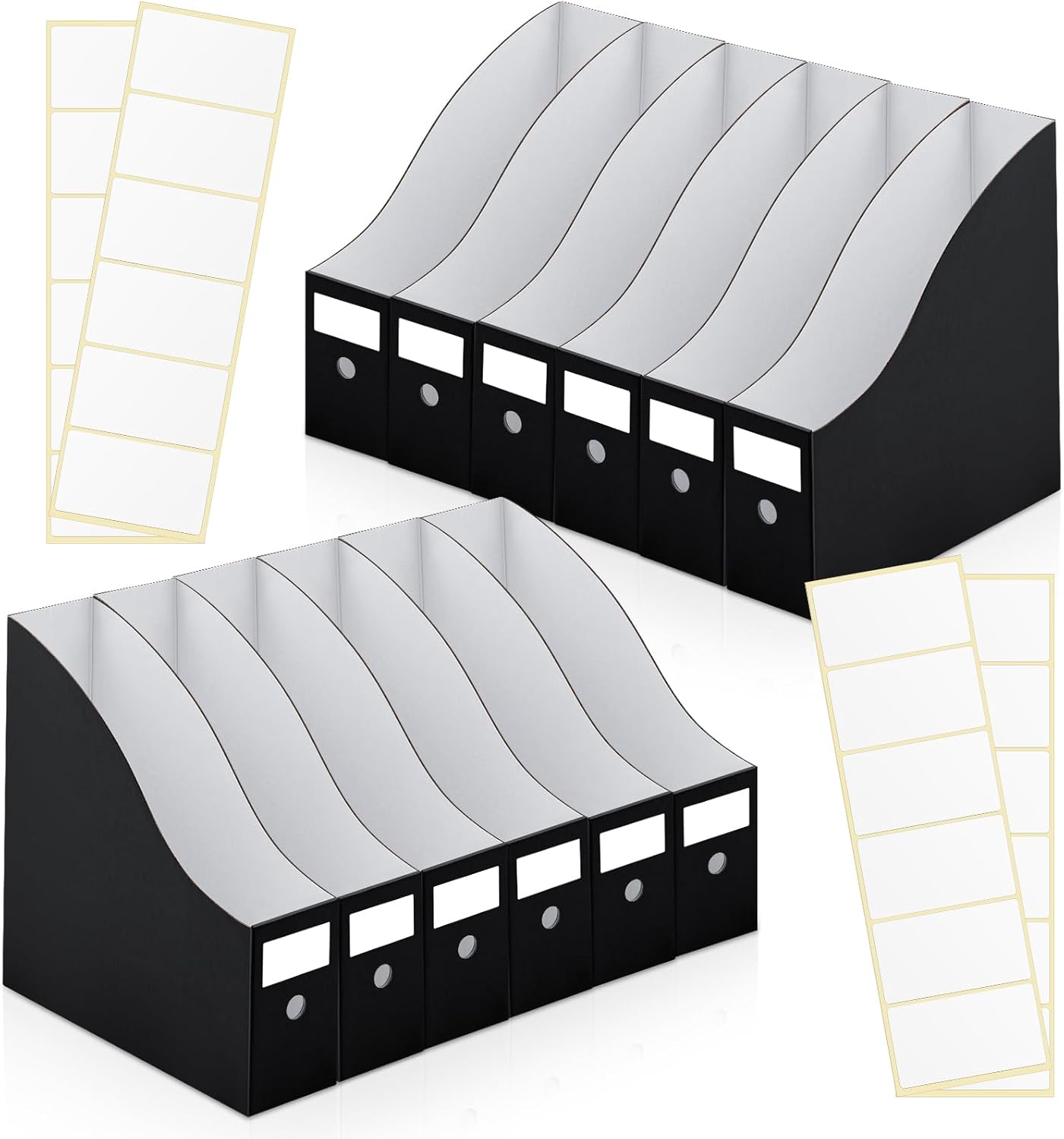 Amazon.com : Thenshop 12 Pieces Cardboard Magazine File Holder 12 x 12 ...