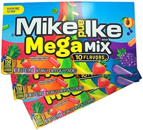 Amazon.com : Mike and Ike Mega Mix Chewy Fruit Flavored Candies, 5 oz ...