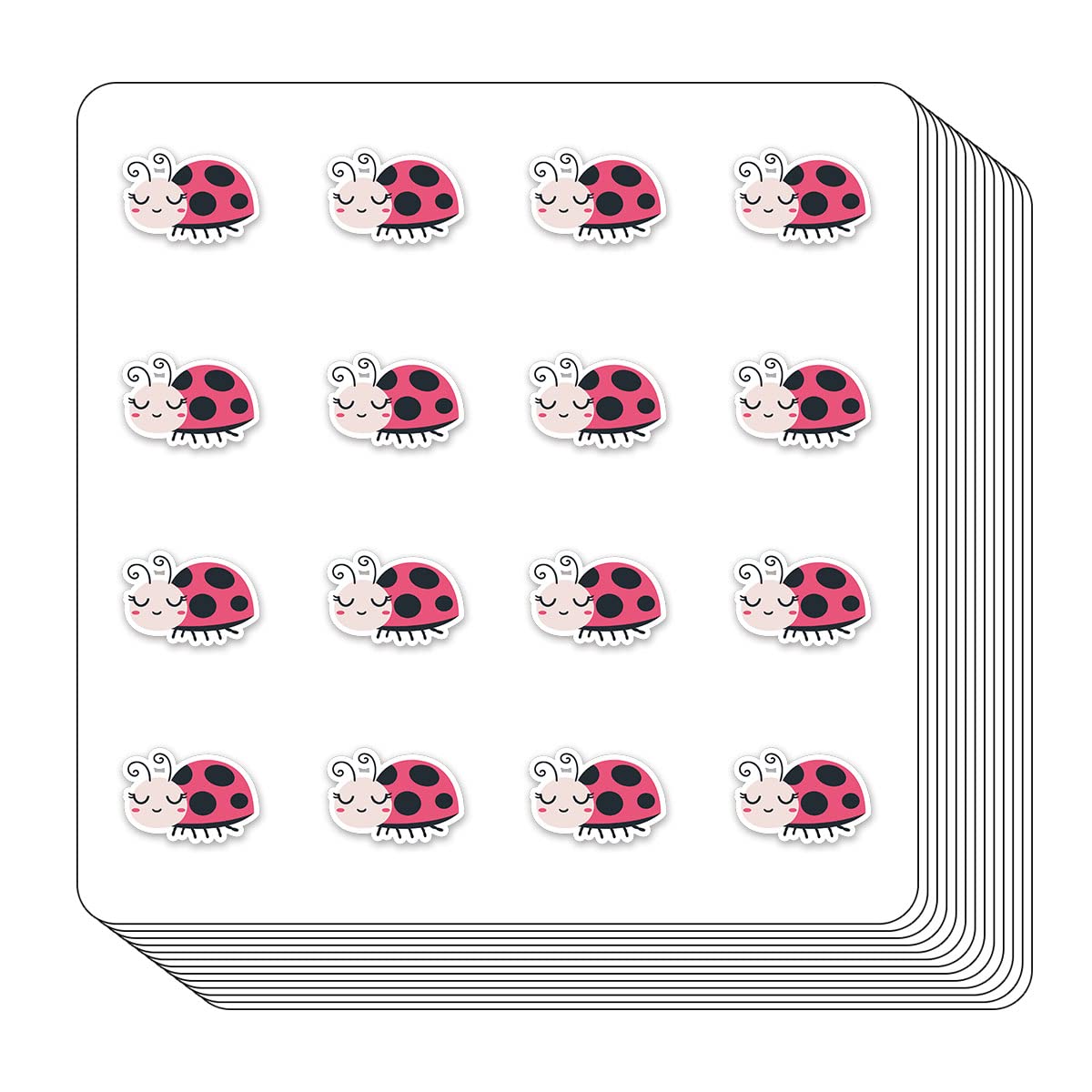 Amazon.com: Pink Ladybug Planner Stickers, 0.5in Scrapbooking Kids DIY ...
