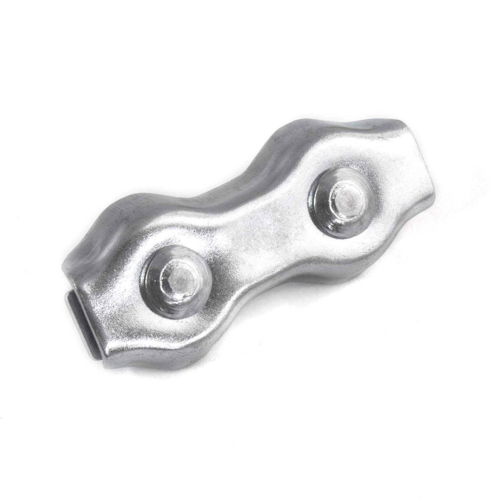 10 pcs galvanised steel duplex wire rope clip 2mm : Amazon.co.uk: DIY ...