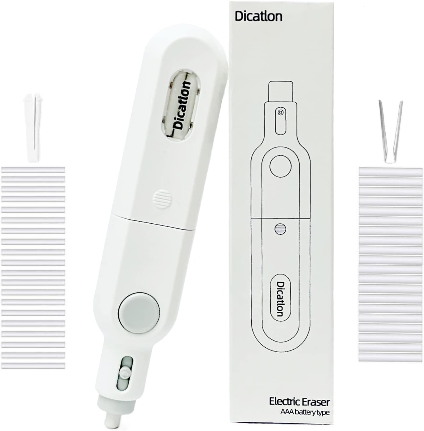 Amazon.com : Dicatlon Electric Eraser Kit with 40 Replacement Erasers ...