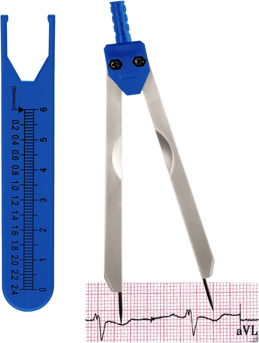 Amazon.com: EMI Premium Quality Deluxe EKG ECG Caliper - Chrome Tip ...