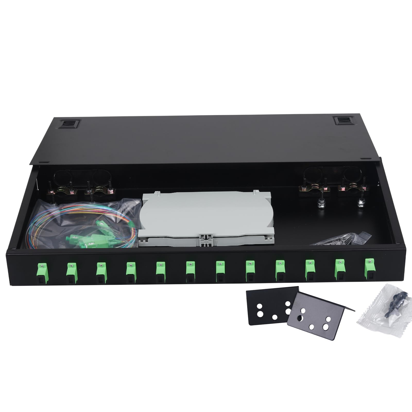 Amazon.com: Xunsomten-12 Singlemode 12 Port SC-APC Rack Mount Enclosure ...