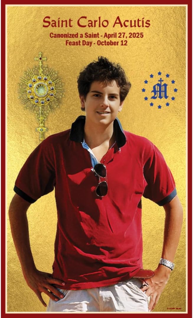 Amazon.com: St. Carlo Acutis Prayer Card and Coin Set| The First ...