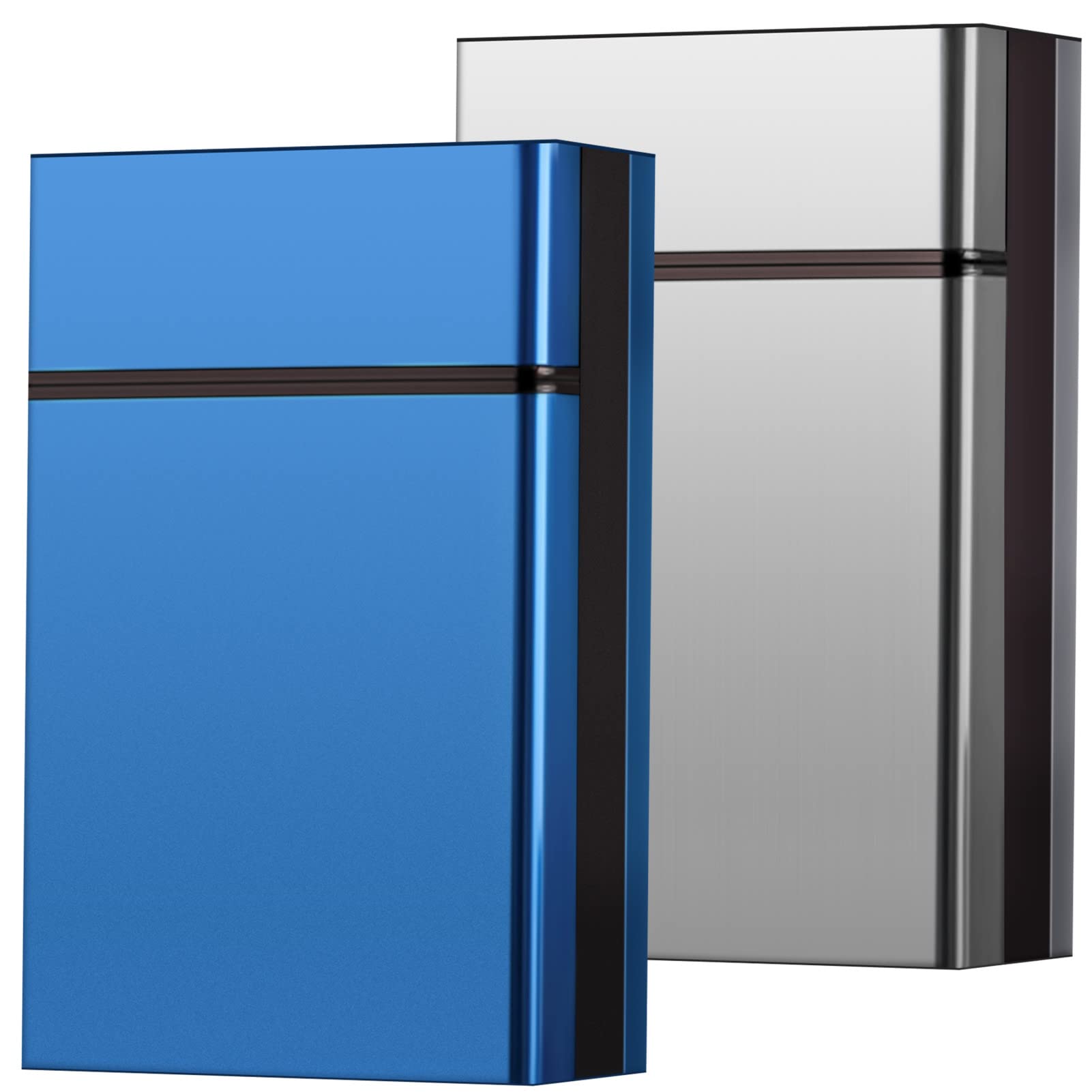 Buy roygra Case 20 Capacity, Aluminum Automatic Slider - 2 Pack (Blue ...