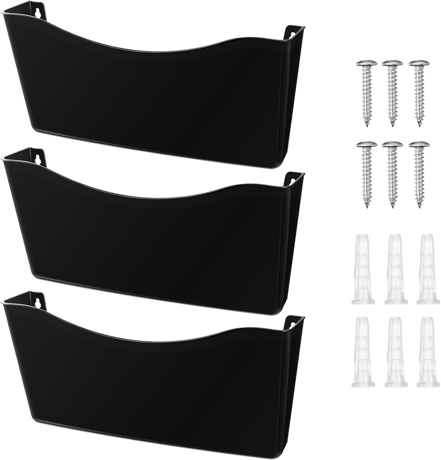 Amazon.com : Colarr 3 Pcs Expandable Pocket Wall File Set Plastic ...