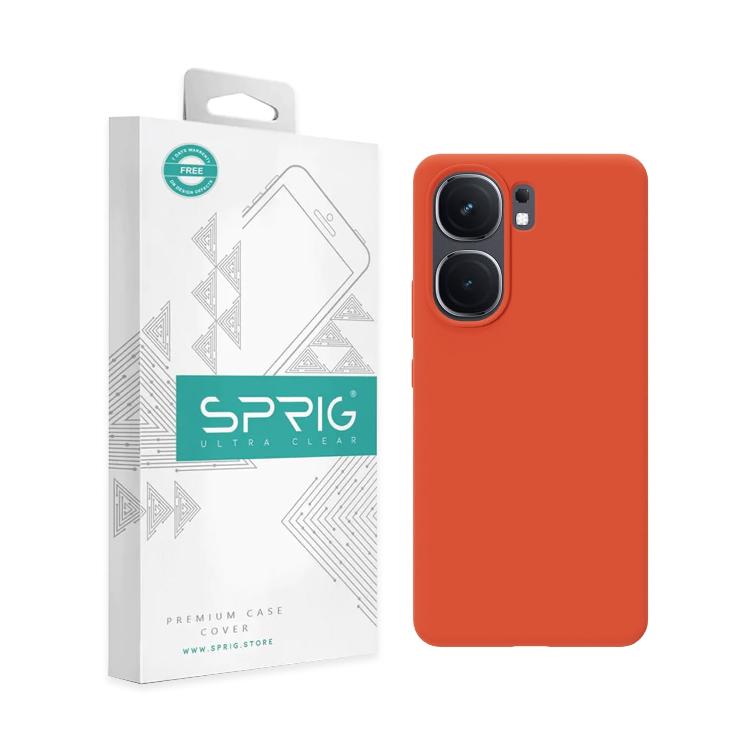 SPRIG Liquid Silicon Back Cover/Back Case for iQOO Neo 9 Pro (Orange ...
