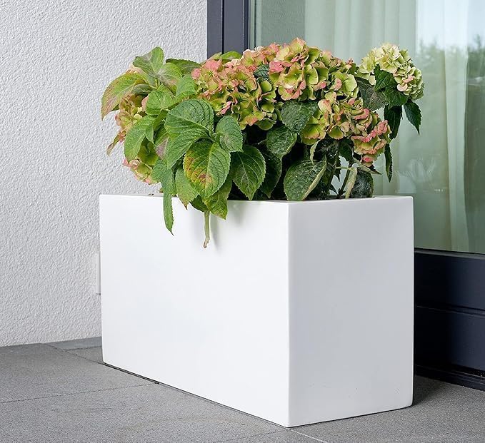 GRP Fiberglass Rectangular Long Pot 100x30x30cm (LWH) for Plants and ...