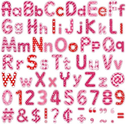 Amazon.com: Qyeahkj 260Pcs Glitter Pink Bulletin Board Letters for ...