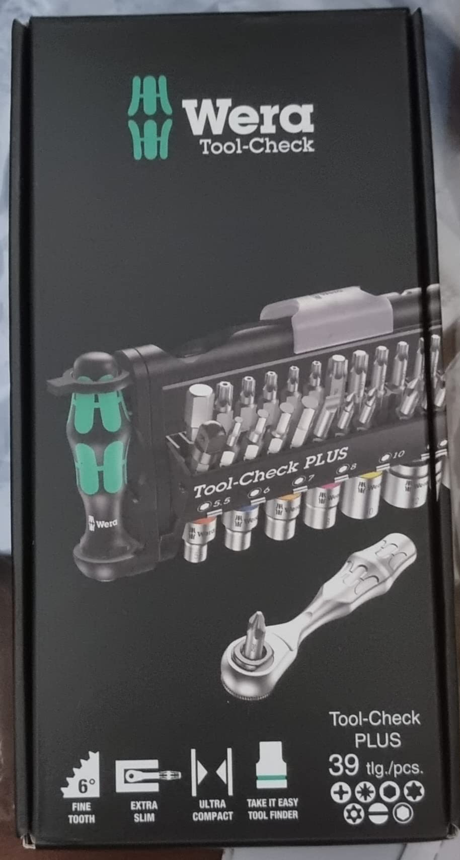 Wera 056490 Tool-Check Plus Bit Ratchet Set with Sockets - Metric ...