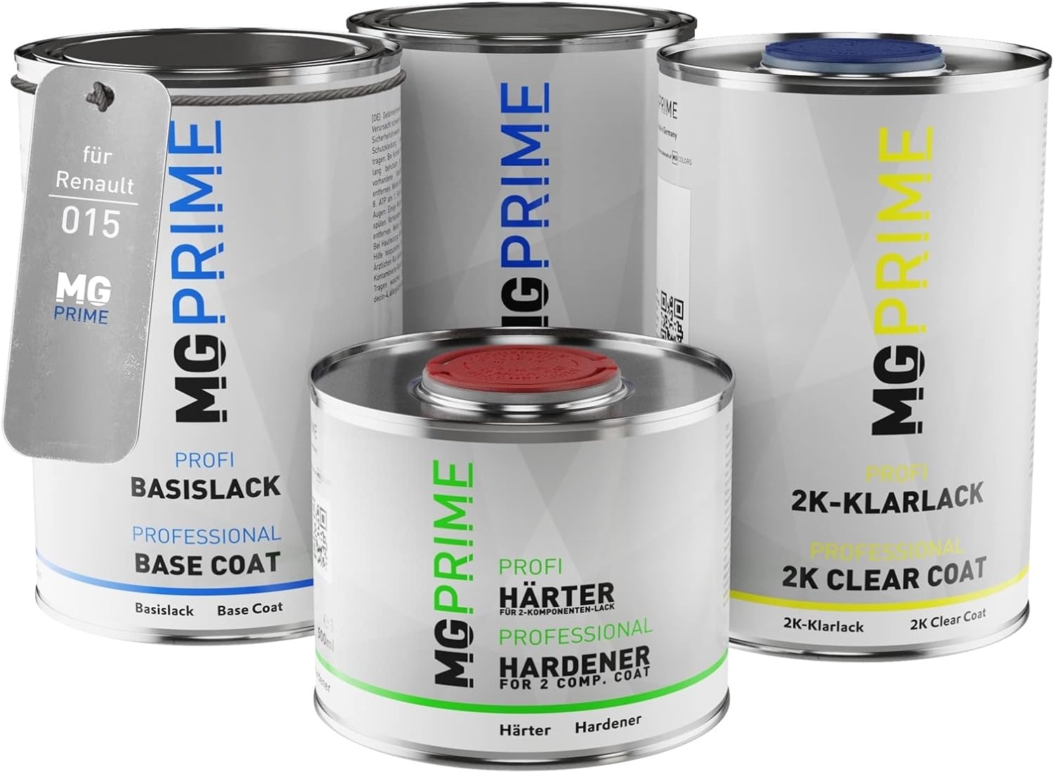 MG PRIME Car paint Can set for Renault 015 Blanc Nacre under + base ...