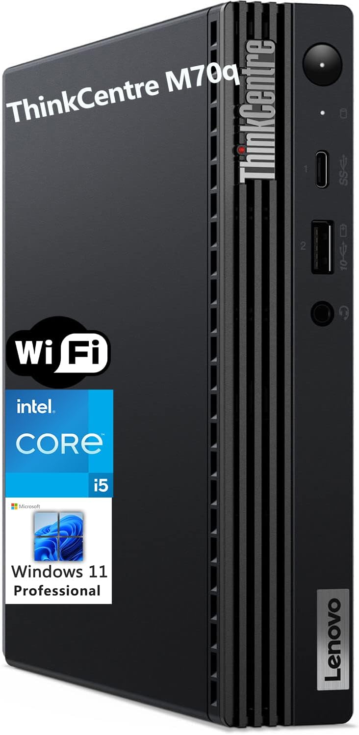 Amazon.com: Lenovo ThinkCentre M70q Tiny 1L Mini PC Business Desktop ...