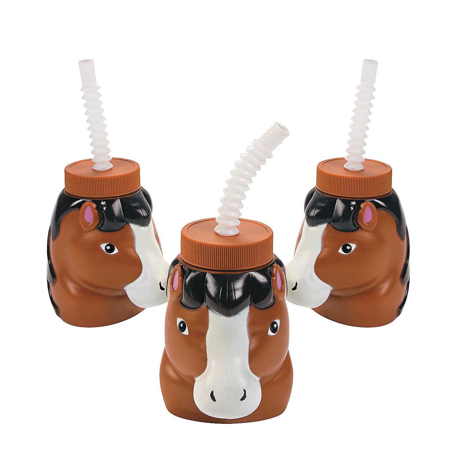 Amazon.com: Fun Express Set of 8 Pieces Horse Shaped Cups with Lids ...