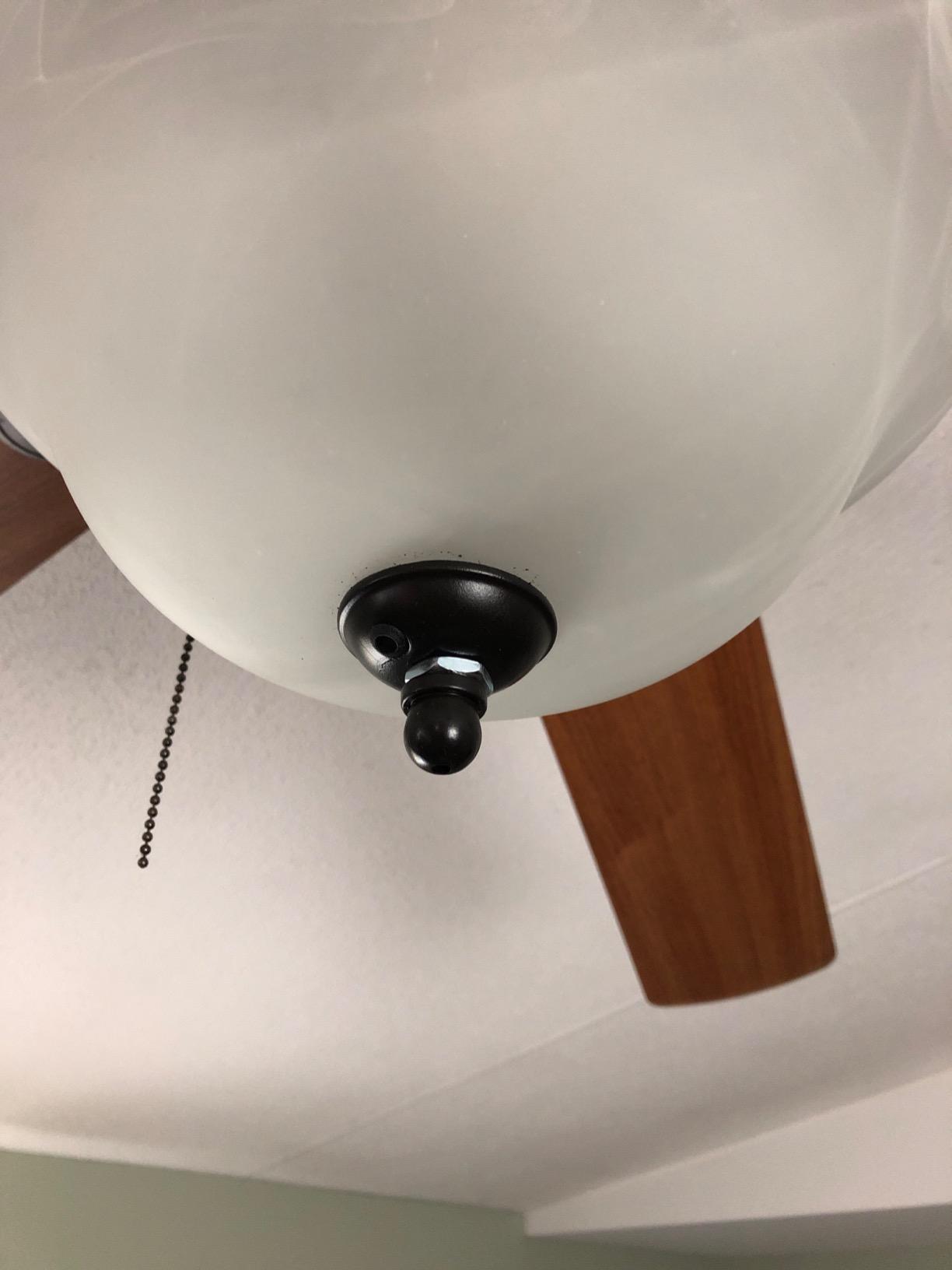 Ceiling Fan Bowl Light Kit End Cap with Finial - White, Brush Steel ...