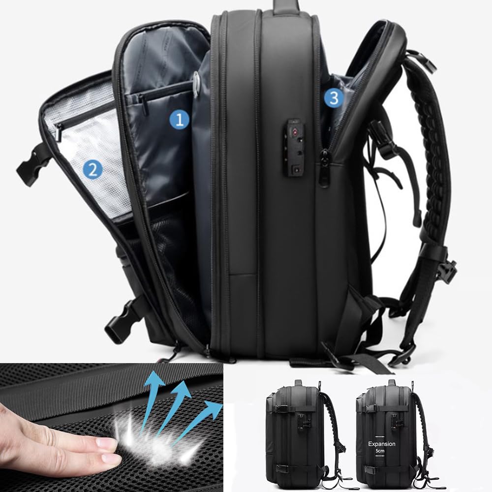 Anti-theft Backpack Easyvacpac 60L Expandable Vacuum Backpack ...