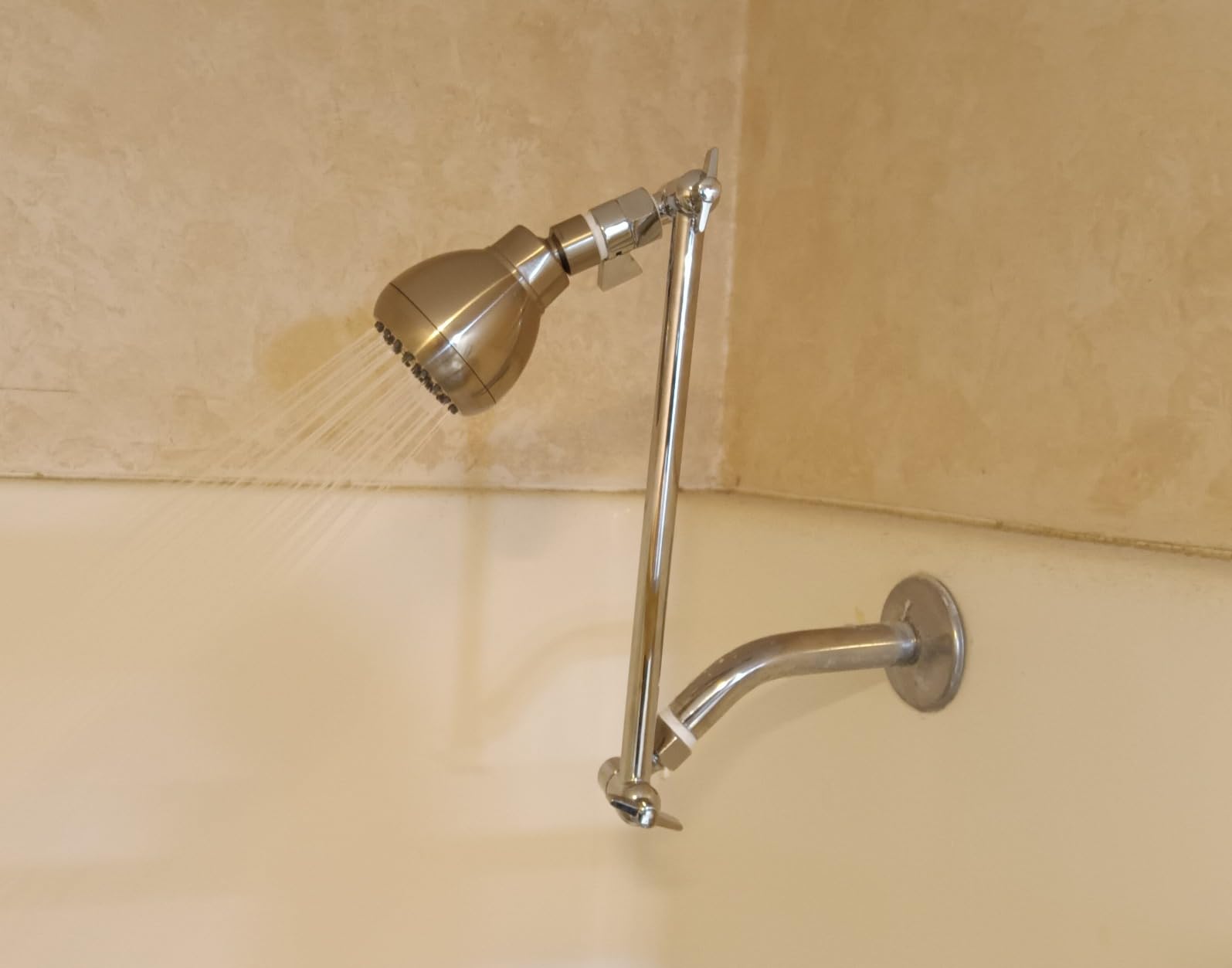 Enoughmen 12 Inch Adjustable Rain Shower Head Extension Arm Solid Brass ...