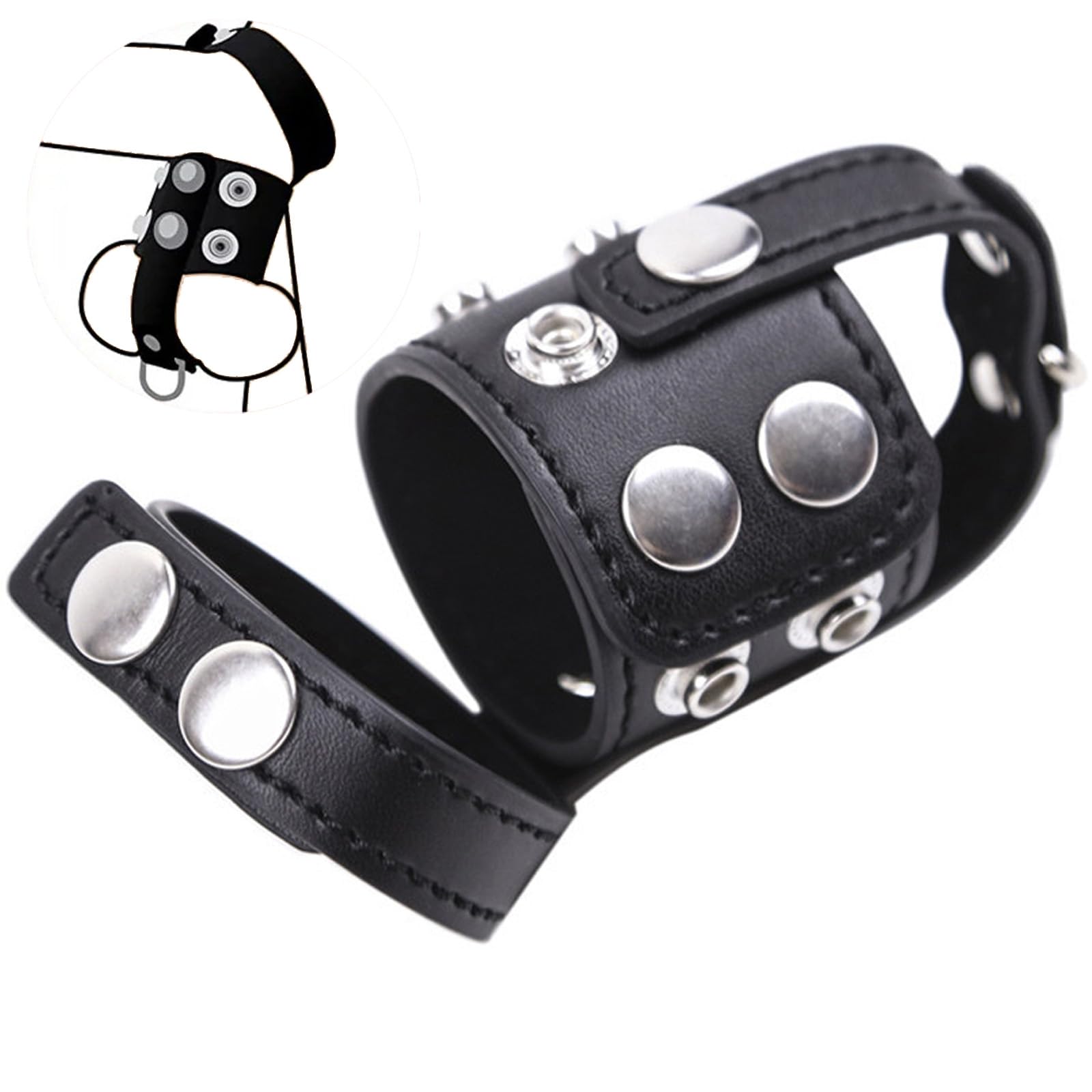 Amazon.com: Cock Ring Bondage Rope with Leather Adjustable Chastity ...