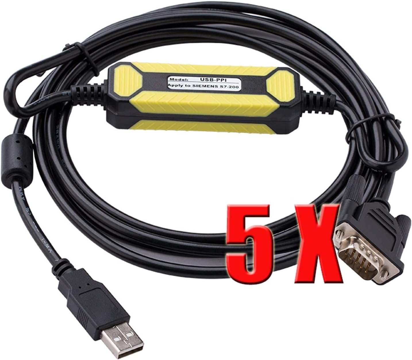 5PCS/Pack SIMATIC Programming Cable 5X USB-PPI USB to RS485 Adapter for ...