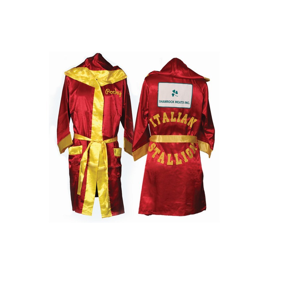 Italian Stallion Red and Gold Rocky Robe : Amazon.co.uk: Fashion